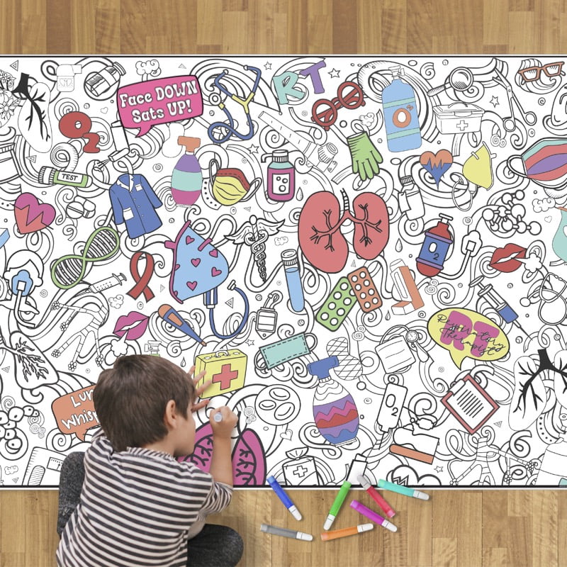 Giant Coloring Poster - Premium Jumbo Coloring Sheets for Kids & Adults ...