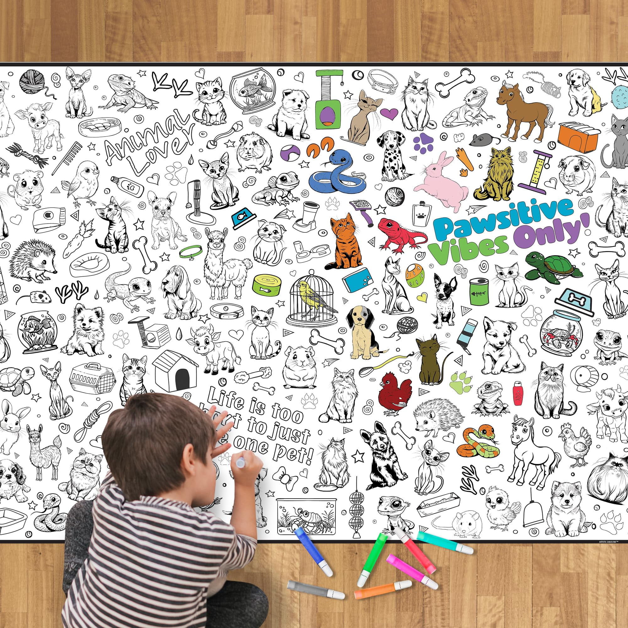 Giant Coloring Poster - Premium Jumbo Coloring Sheets for Kids & Adults ...