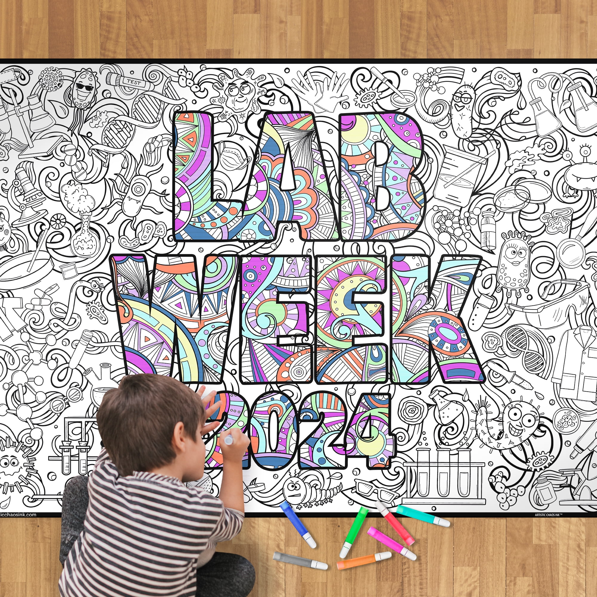 Giant Coloring Poster - Premium Jumbo Coloring Sheets for Kids & Adults ...