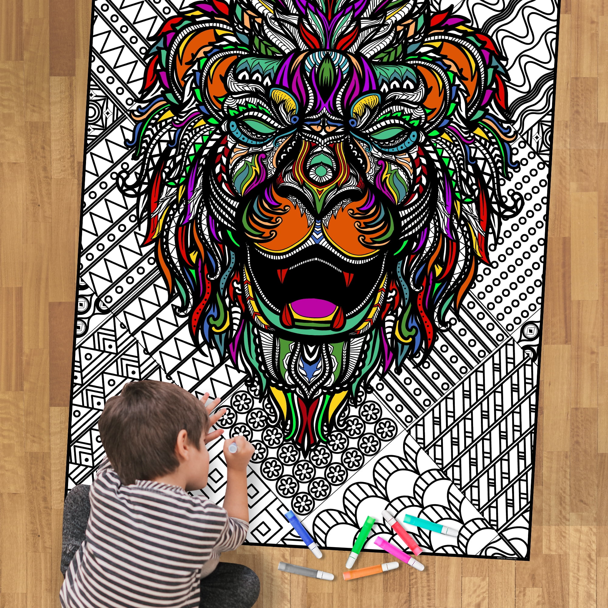 Giant Coloring Poster - Premium Jumbo Coloring Sheets for Kids & Adults ...