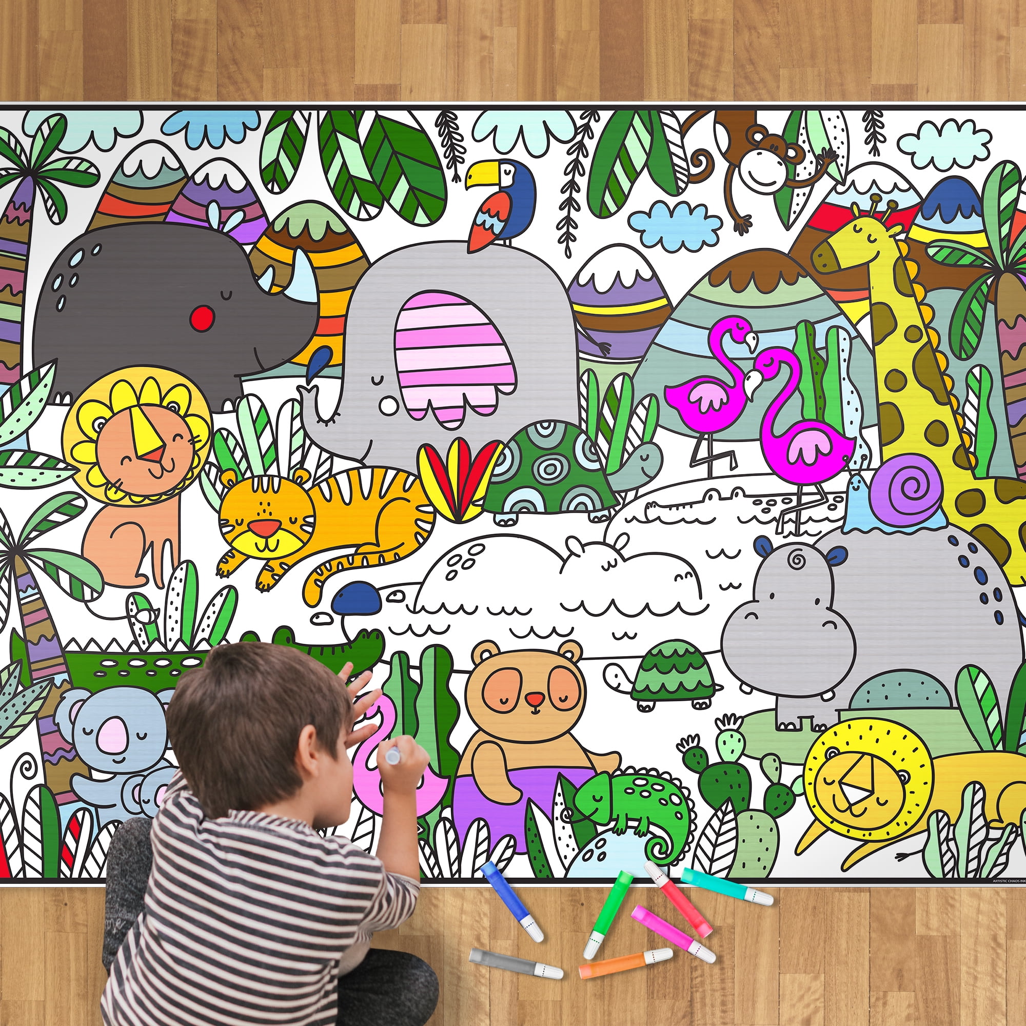 Giant Coloring Poster - Premium Jumbo Coloring Sheets for Kids & Adults ...
