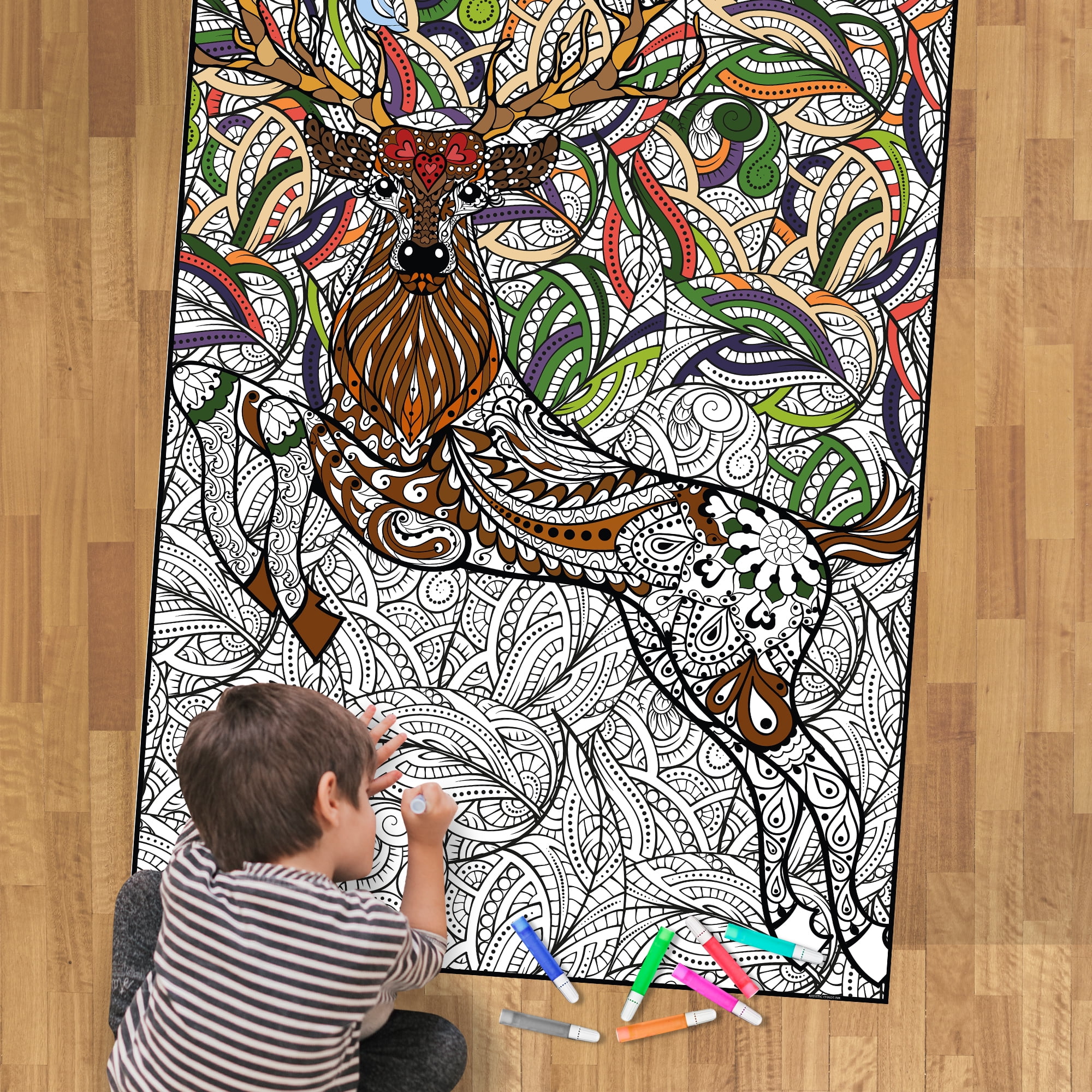 Giant Coloring Poster - Premium Jumbo Coloring Sheets for Kids & Adults ...