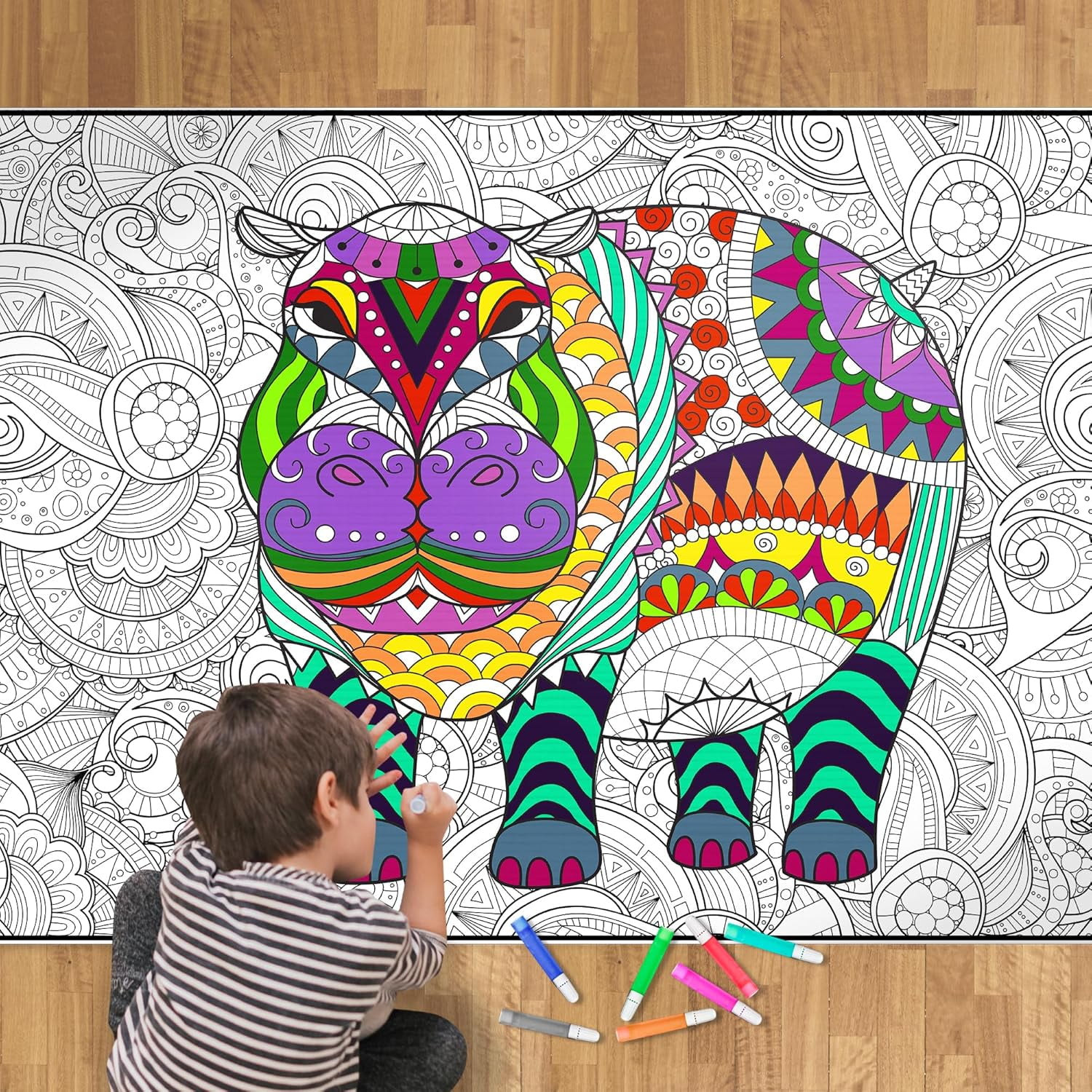 Giant Coloring Poster - Premium Jumbo Coloring Sheets for Kids & Adults ...