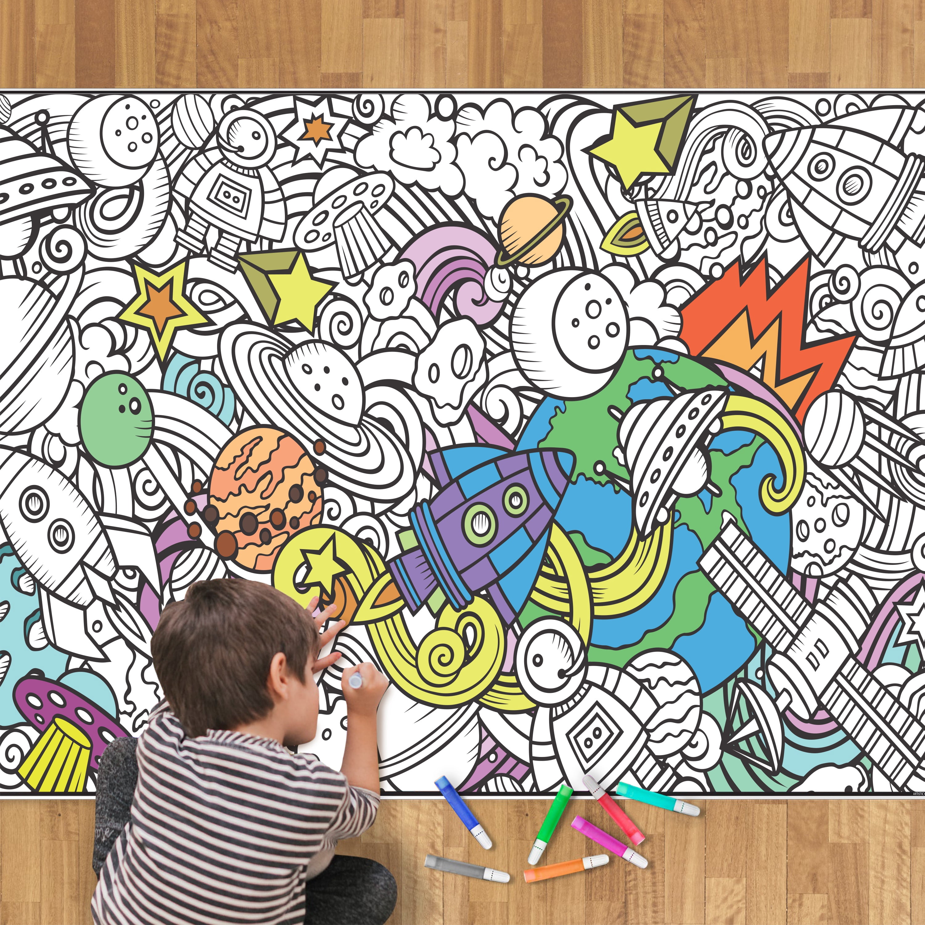 Giant Coloring Poster - Premium Jumbo Coloring Sheets for Kids & Adults ...