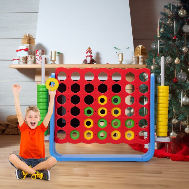 Giant Connect 4 Game Set Jumbo Yard Game for Kids and Adults - Includes ...