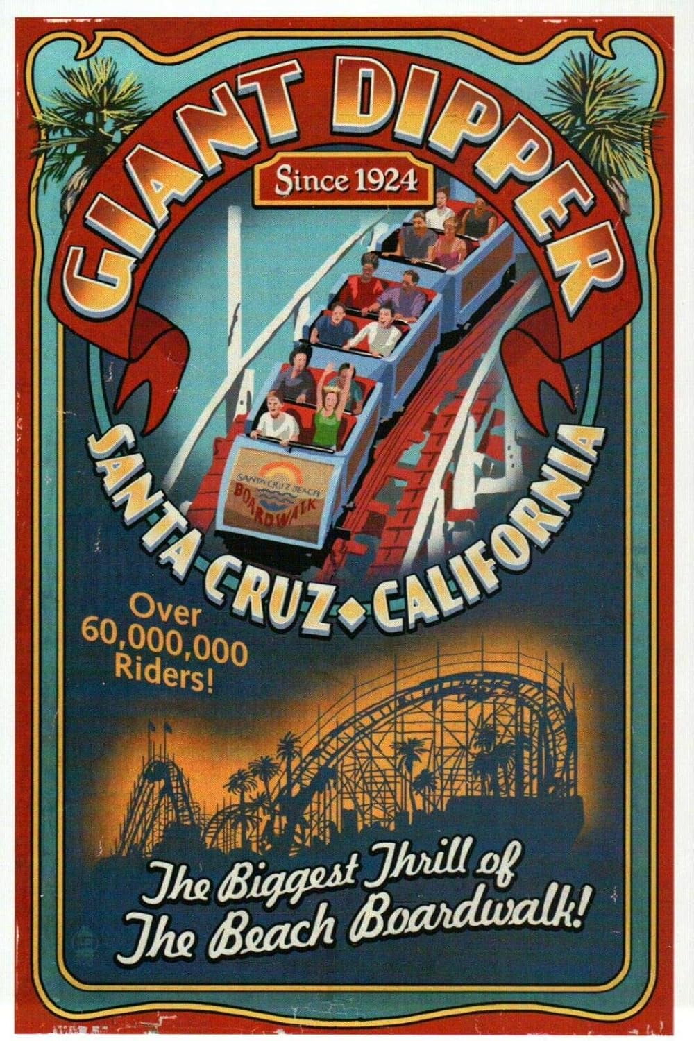 Giant Dipper Roller Coaster Santa Cruz California Sign Metal Tin Sign 8x12 Inch - Walmart.com