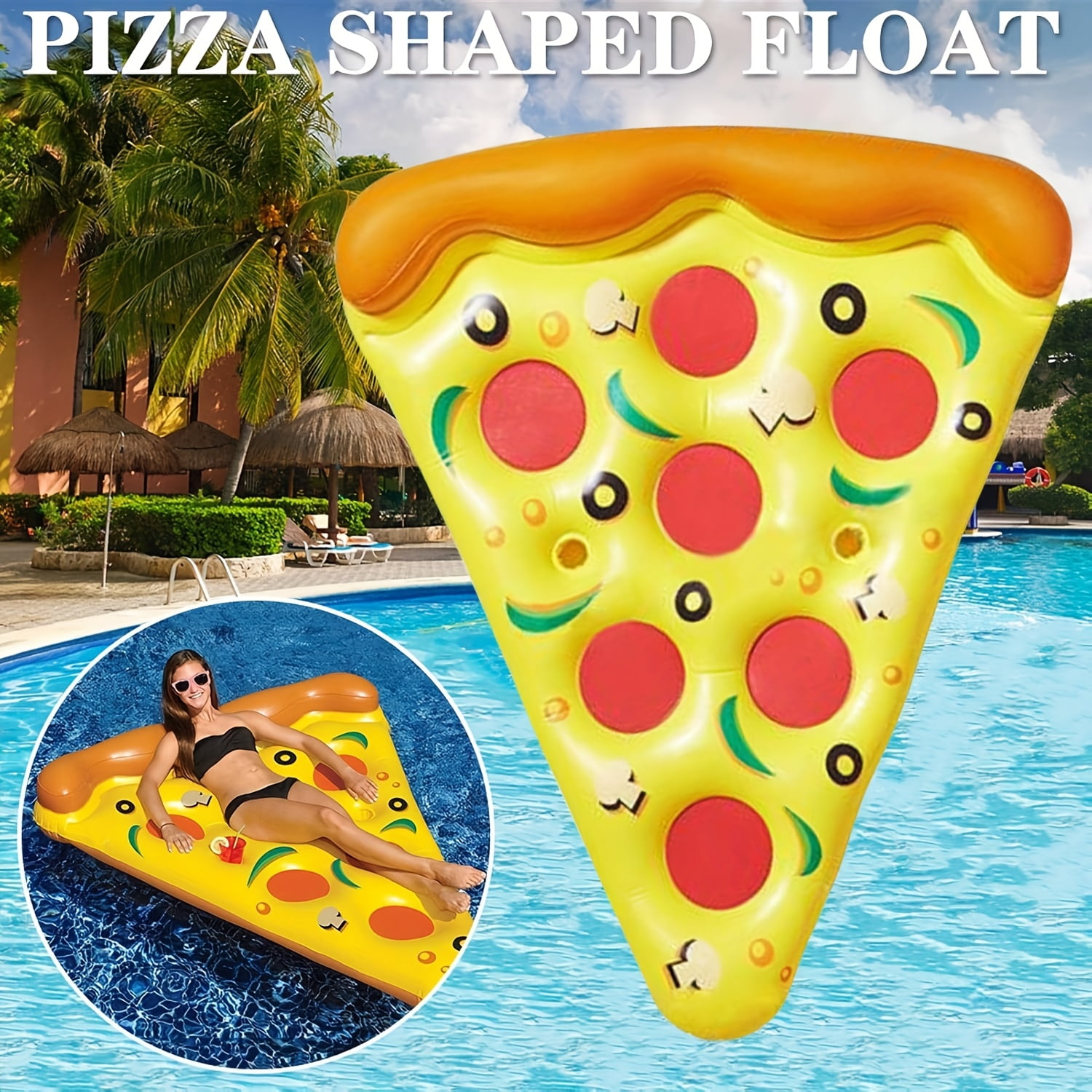 Giant Duck Pool Float For Adults - 72in Inflatable Swimming Raft, XXL ...
