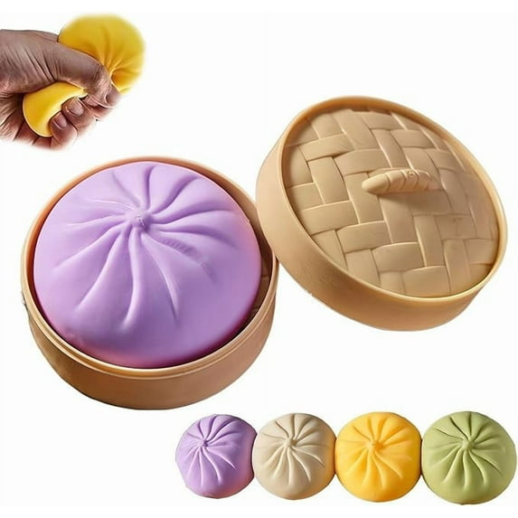 Giant Dumpling Fidget Toy, Soft Simulation Squeeze Dough Ball Squishy ...