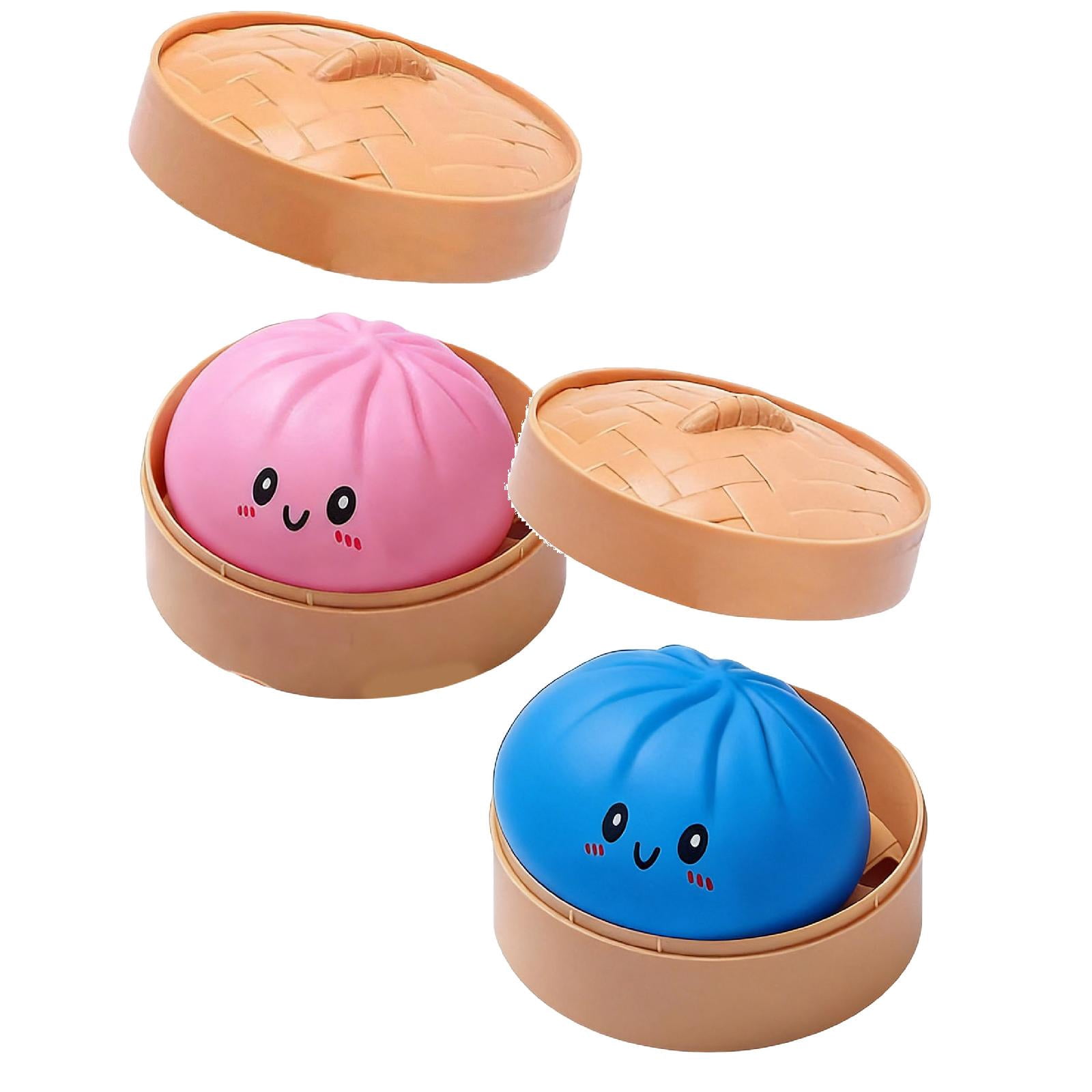 Giant Dumpling Squishy, 4 Inch Jumbo Dumpling Stress Ball, Rainbow ...