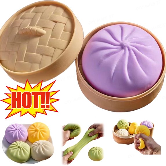 Giant Dumpling Squishy Giant Glitter Dumpling Soft Squeeze ...