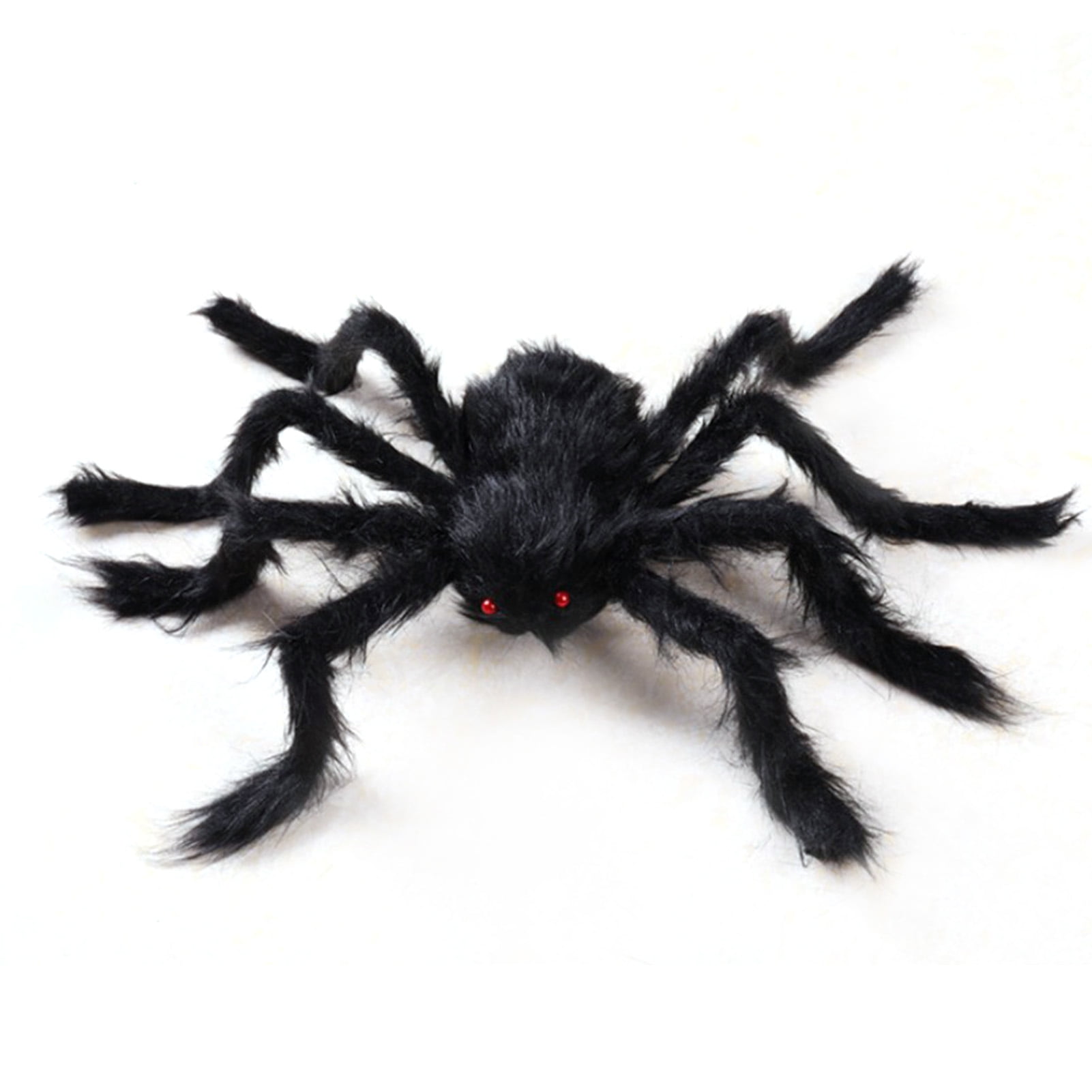 Giant Fake Spider Lifelike Halloween Posable Black Soft Hairy Fake ...