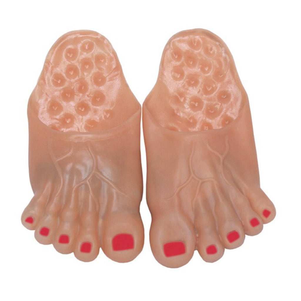 Giant Feet Slippers Vinyl-Feet Slipper Funny Costume Props Slippers ...