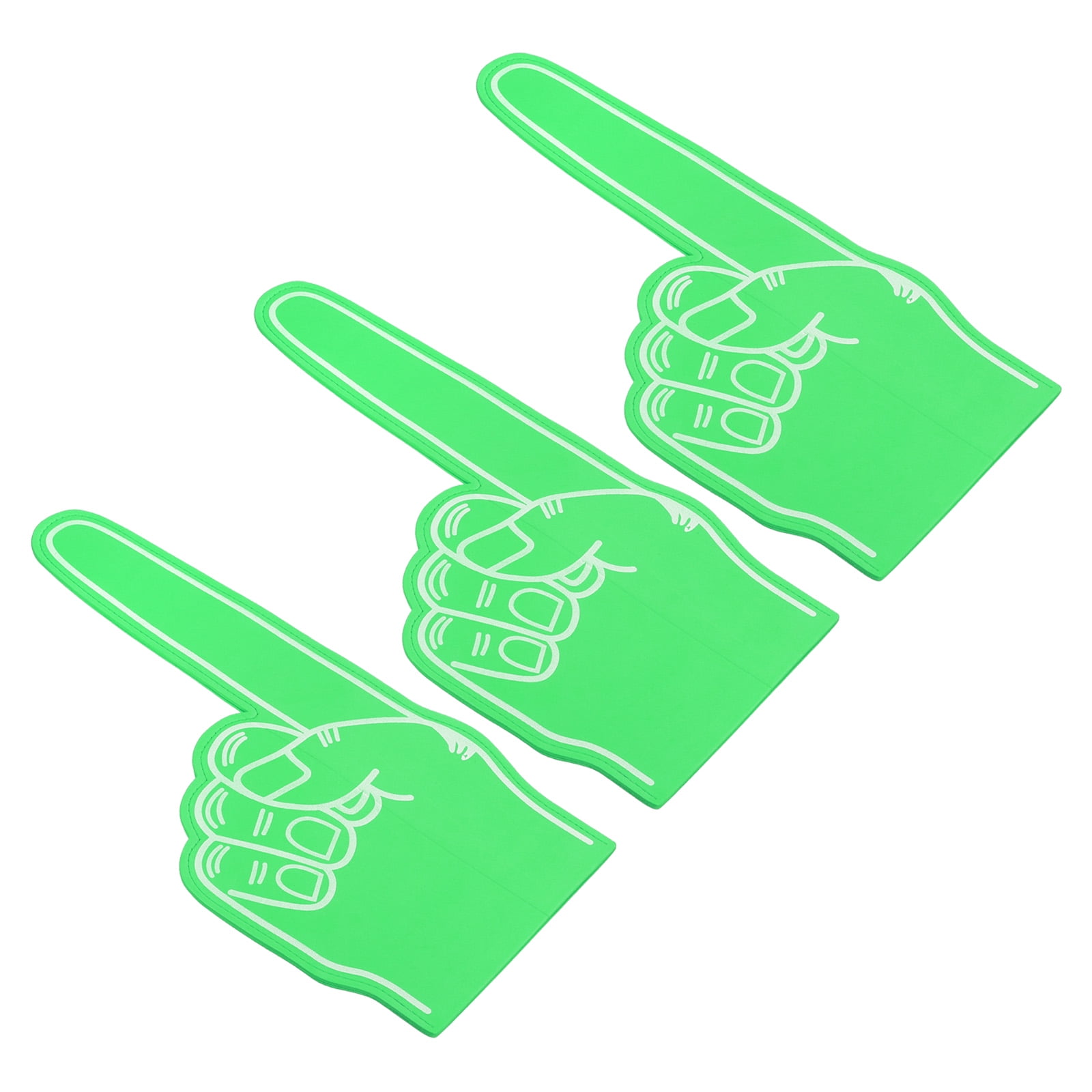 Giant Foam Finger 18 Inch EVA Number 1 DIY Blank Foam Hand, Green, 3 ...