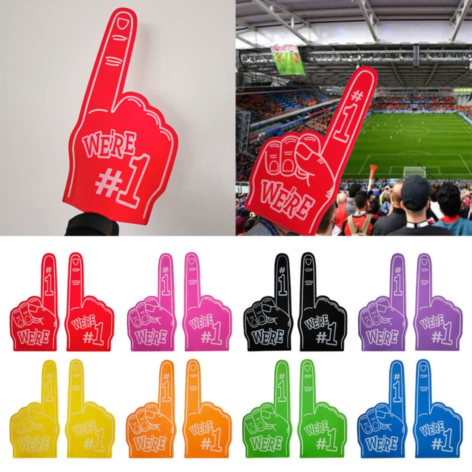 Giant Foam Finger We're Number 1 Foam Hand 18 Inch Football Baseball ...