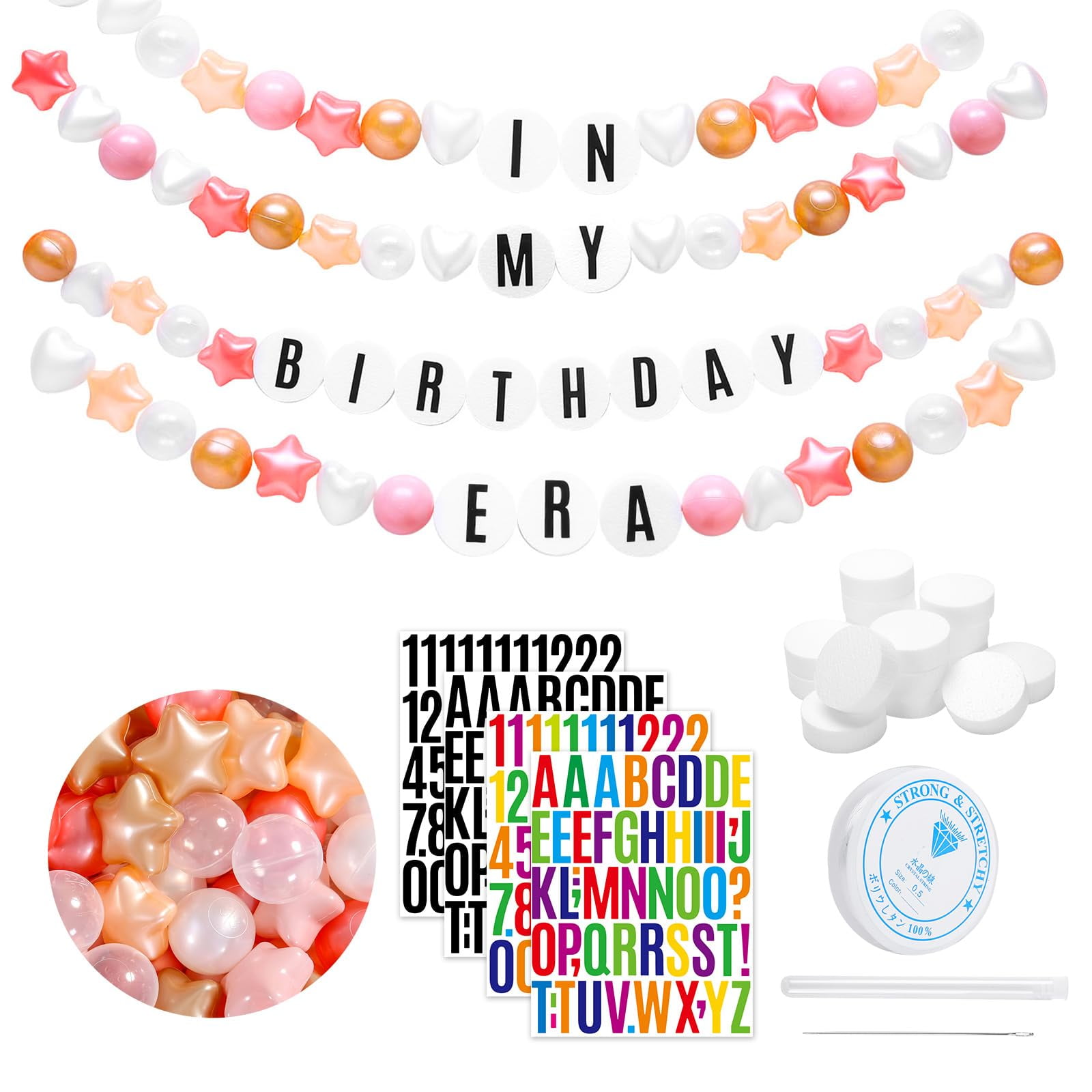 Giant Friendship Bracelet Birthday Party Banner Kits with Ocean Balls ...
