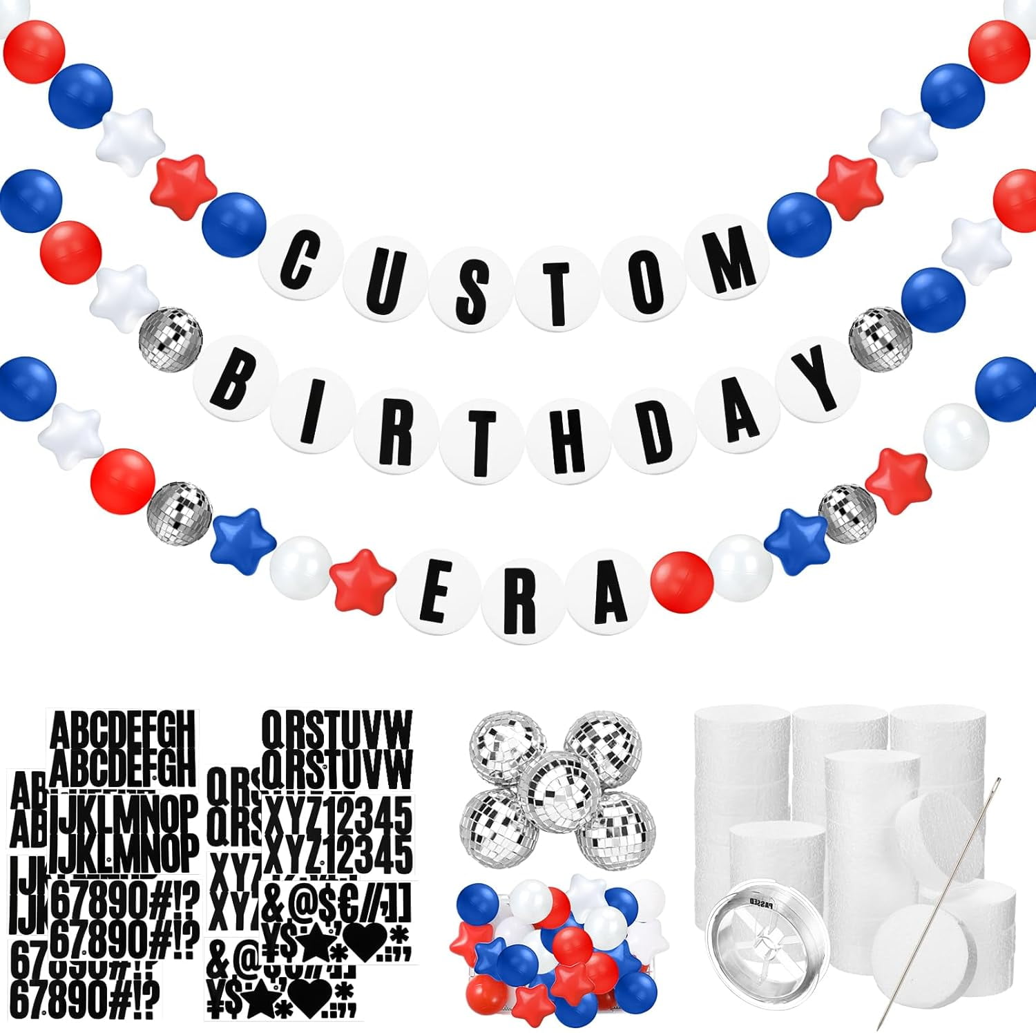 Giant Friendship Bracelet Garland Kit, DIY Birthday Banner Kit with ...