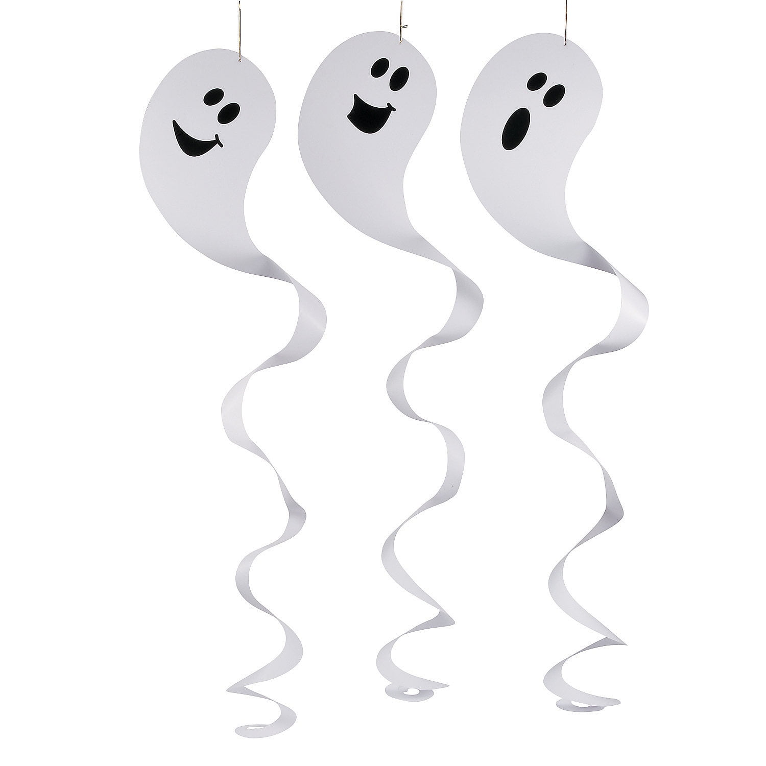 Giant Ghost Dangling Swirls - Party Decor - 12 Pieces - Walmart.com