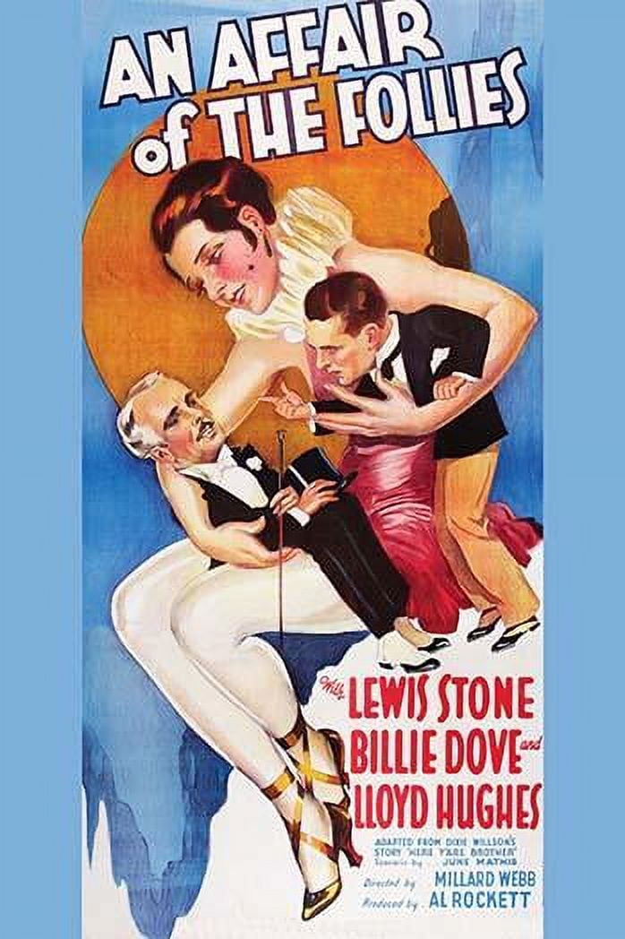 Giant Girl holds tow men in her lap, both nattily dressed, one in a ...