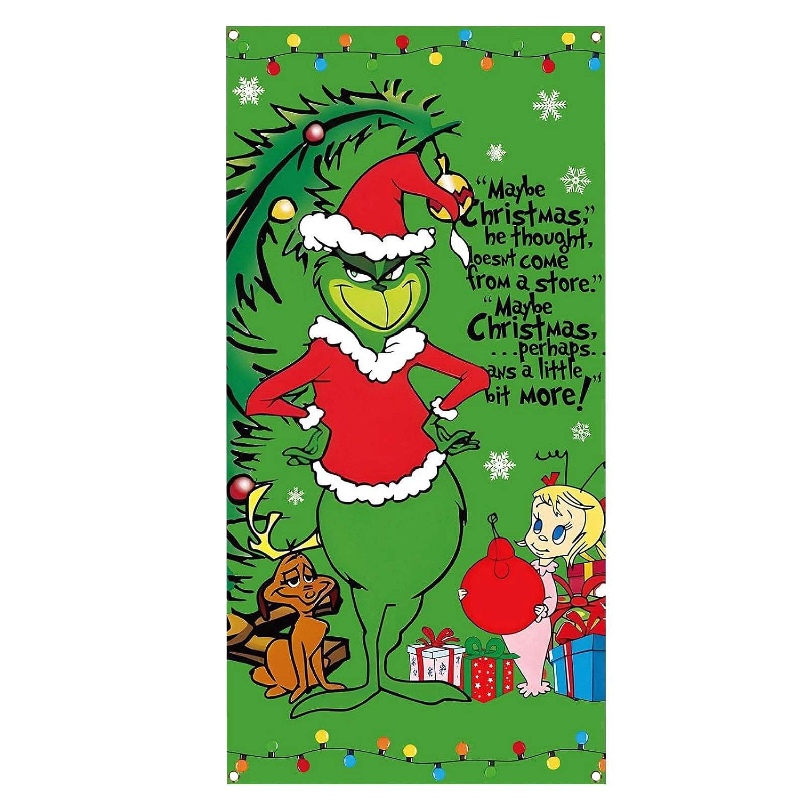 Giant Grinch Christmas Door Cover Christmas Door Decoration Front Door ...