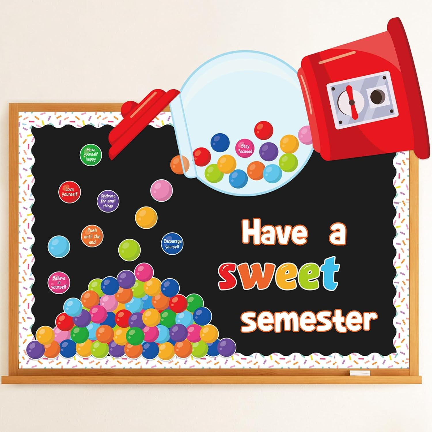 Giant Gumball Machine Classroom Bulletin Board Set Colorful Bubble ...