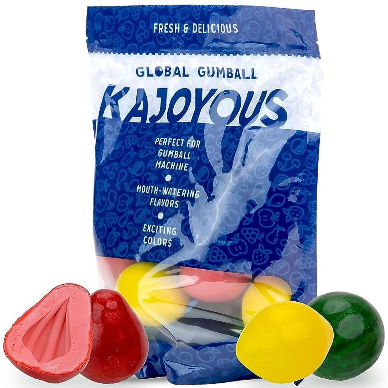 Giant Gumballs - Mega Fruit Gumballs - 2 Inch Giant Chewing Bubble Gum ...
