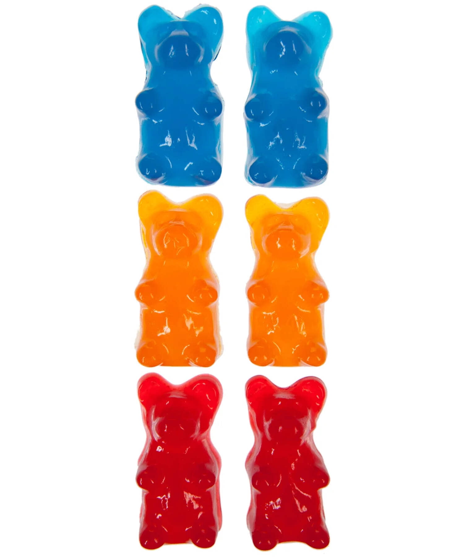 Giant Jumbo Gummy Bear Candy - Big Bear Six Pack Variety: Cherry, Blue ...