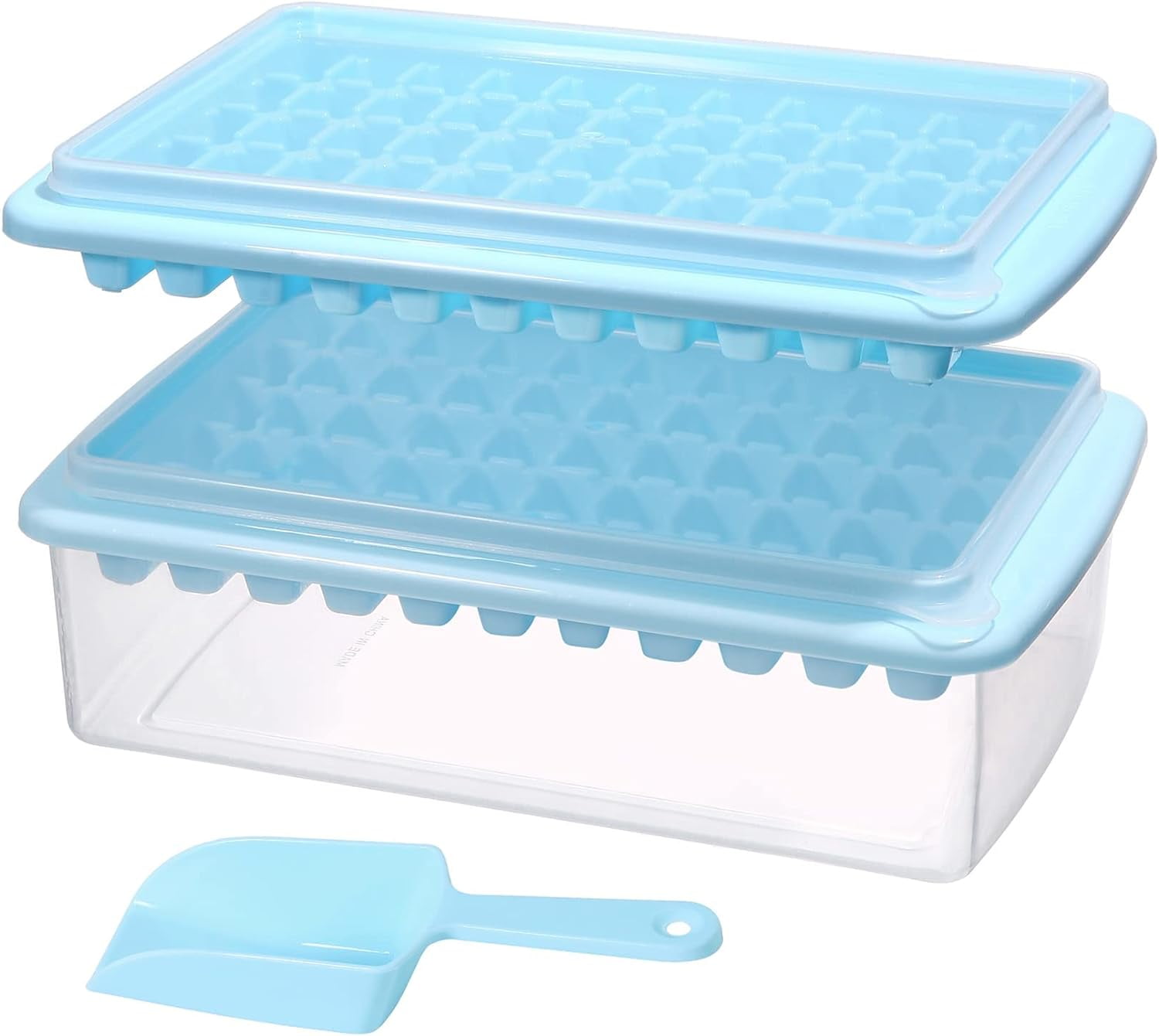 Giant Ice Cube Tray Round, 2 Packs Silicone XXL Ice Cube Molds with Lid ...