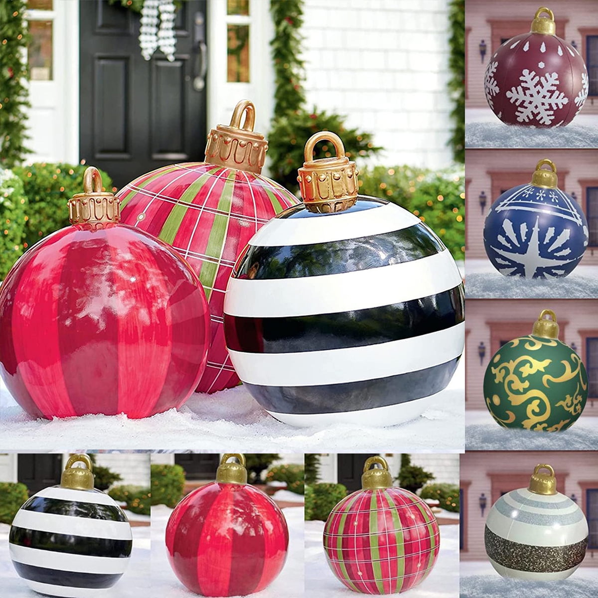 Giant Inflatable Christmas Ball,24Inch Inflatable Decorated Ball for ...