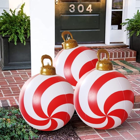 Giant Inflatable Christmas Ball, Large Xmas Inflatable Ornaments, PVC ...