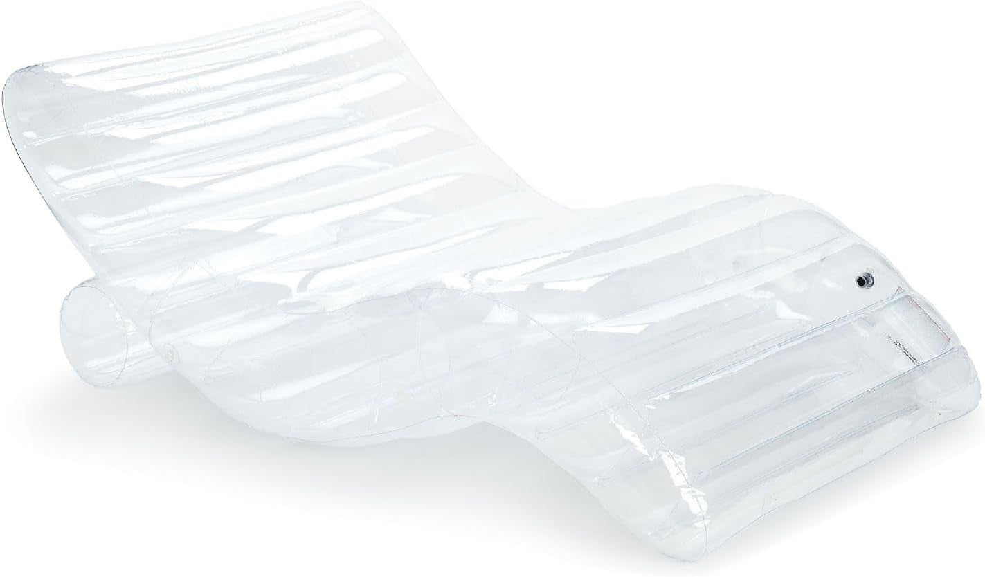Giant Inflatable Luxury Clear Chaise Lounger, Chair Pool Float for ...