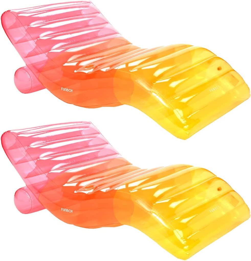 Giant Inflatable Luxury Clear Rainbow Chaise Lounger, Chair Pool Float ...