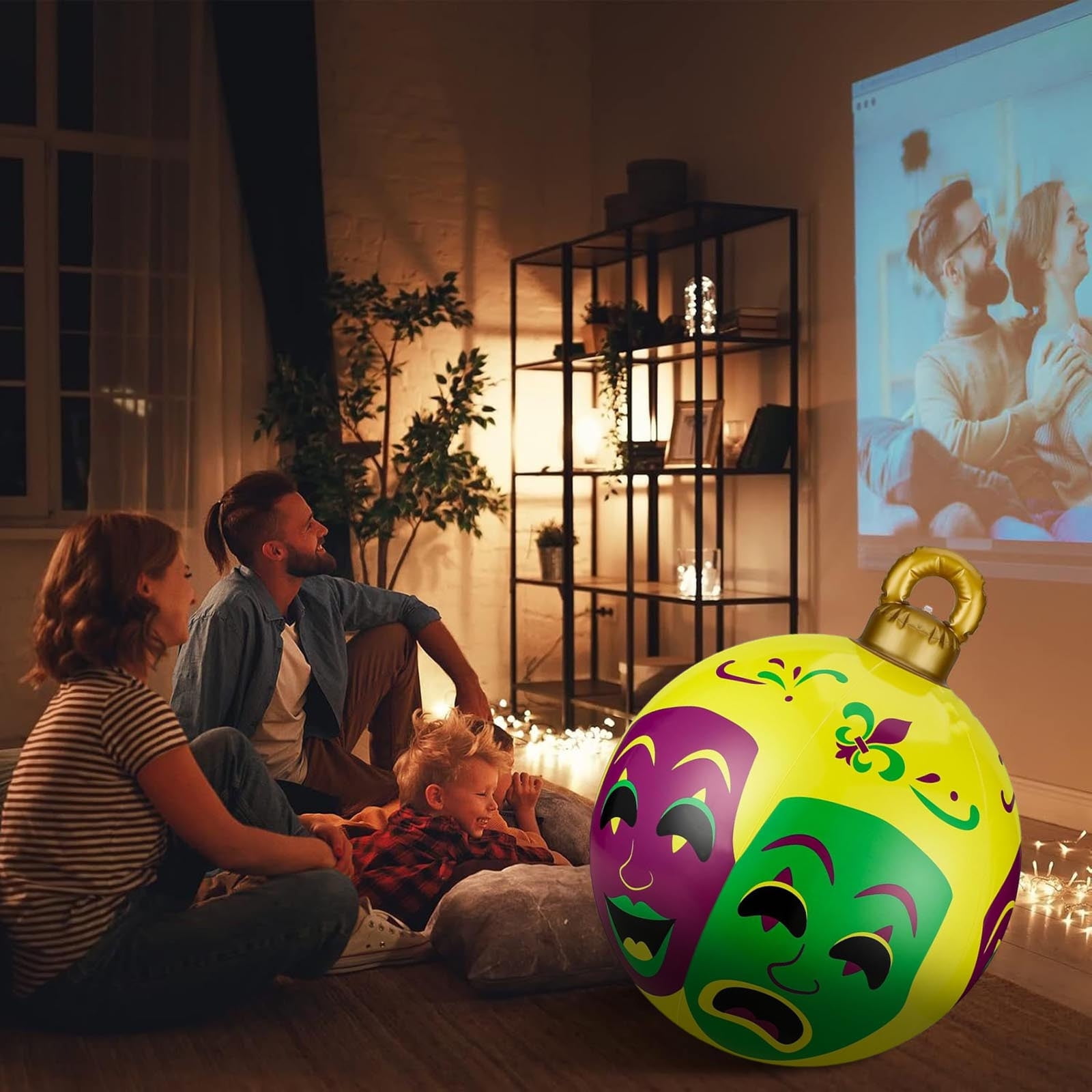 Giant Inflatable Mardi Gras Inflatable Ball Decorations,32 Inch Outdoor ...