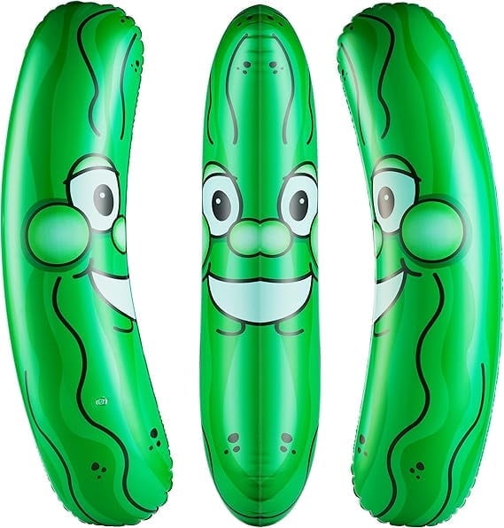 Bedwina, Giant Inflatable Pickle, 36-Inch-Tall, 3pk Fun Pool Floats ...