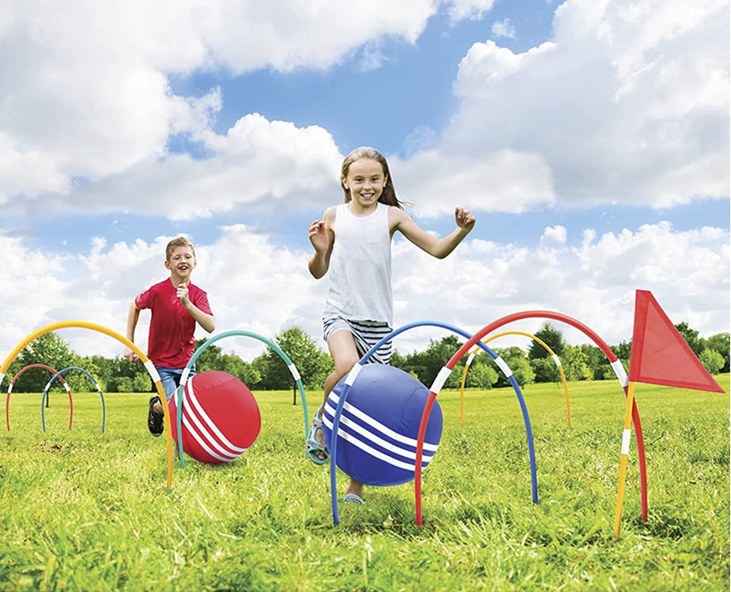 Giant Kick Croquet Game Set | Includes Inflatable Croquet Balls ...