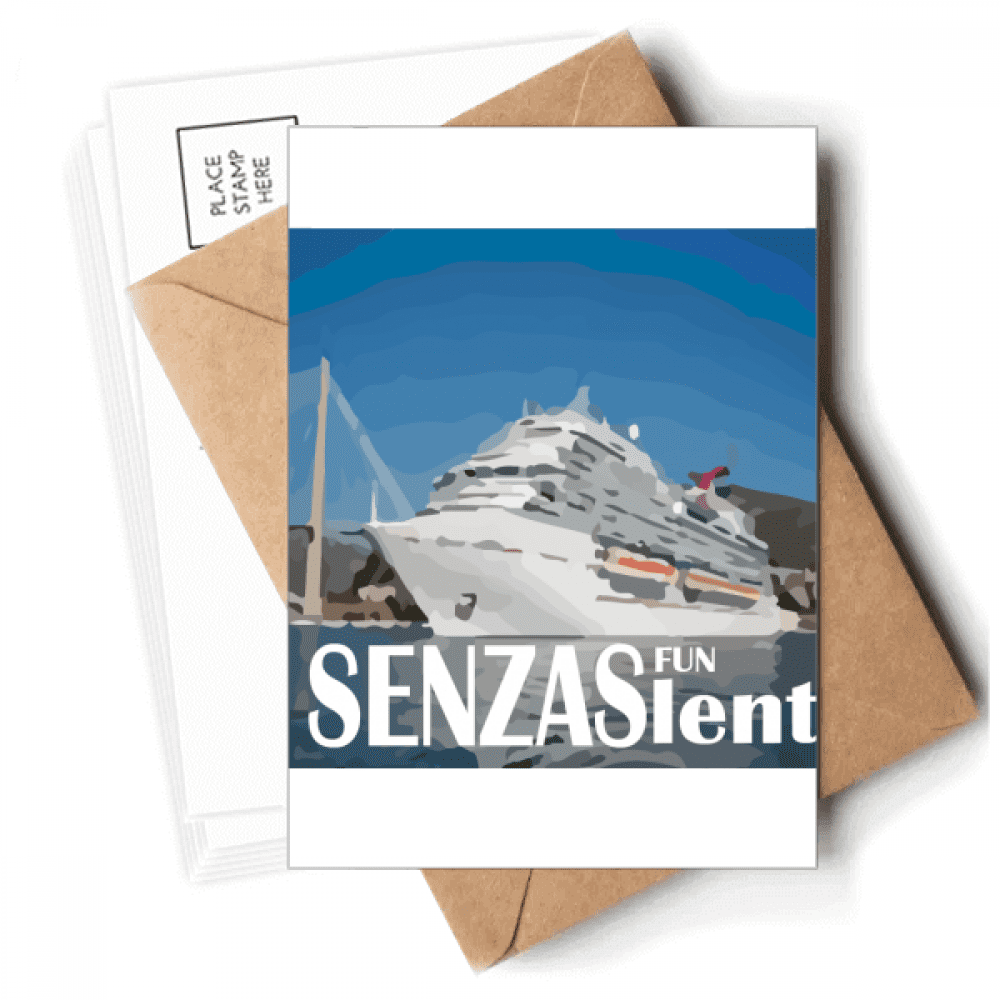 Giant Luxury Cruise Ship Poster Postcards Envelopes Blank Note Cards ...
