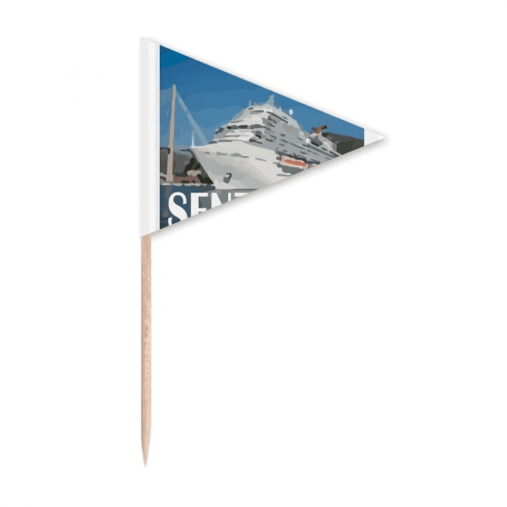 Giant Luxury Cruise Ship Poster Toothpick Triangle Cupcake Toppers Flag ...