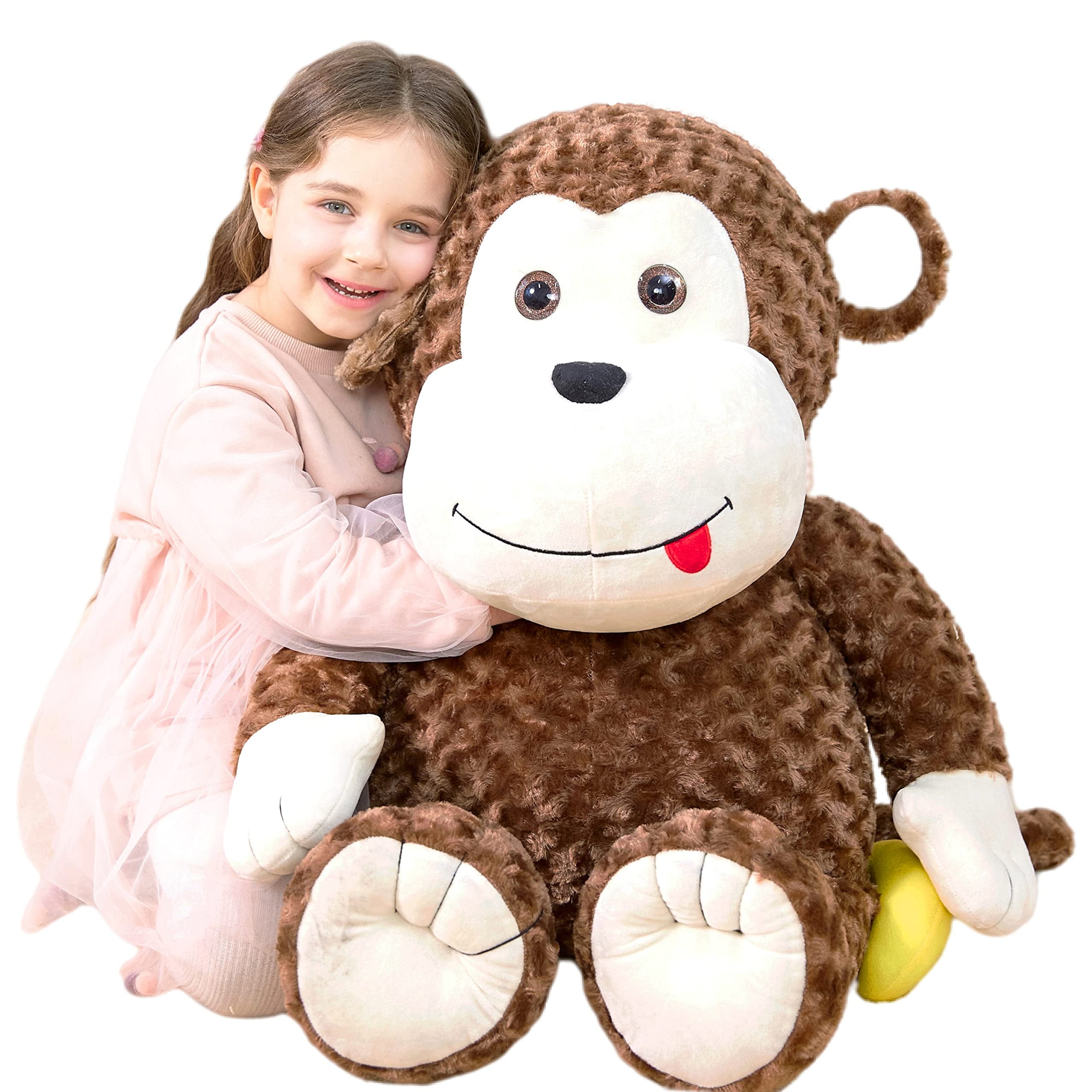 Giant Monkey Stuffed Animal Plush Toy,30" Large Cute Jumbo Soft Toys ...