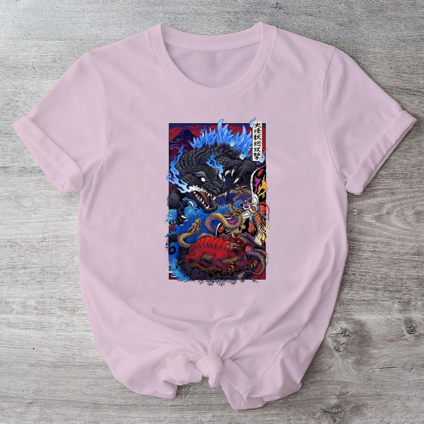 Giant Monster Battle Graphic Shirt, Classic Kaiju Style Shirt ...