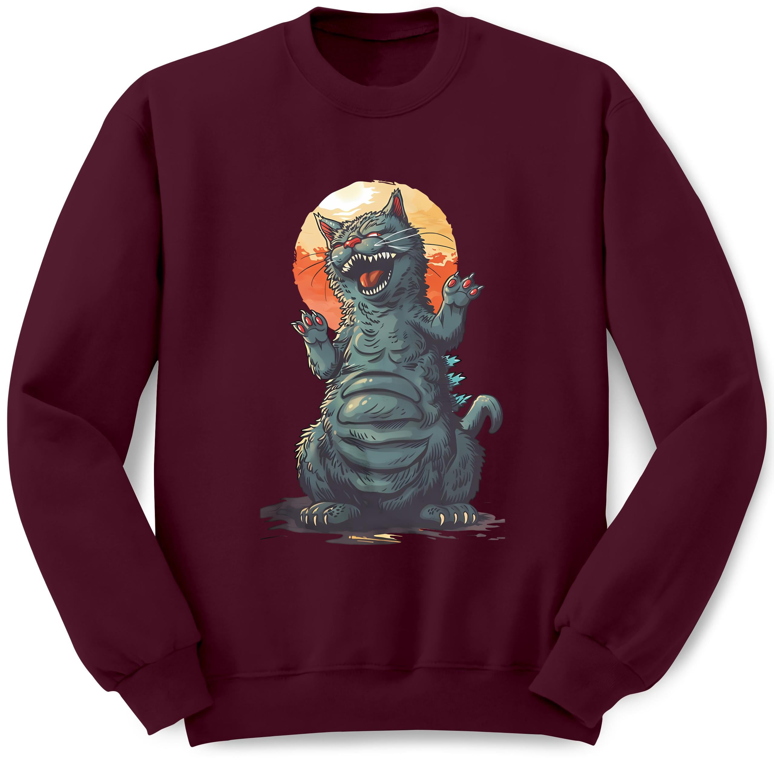 Giant Monster Kitty Pet Movie Sweatshirt - Walmart.com