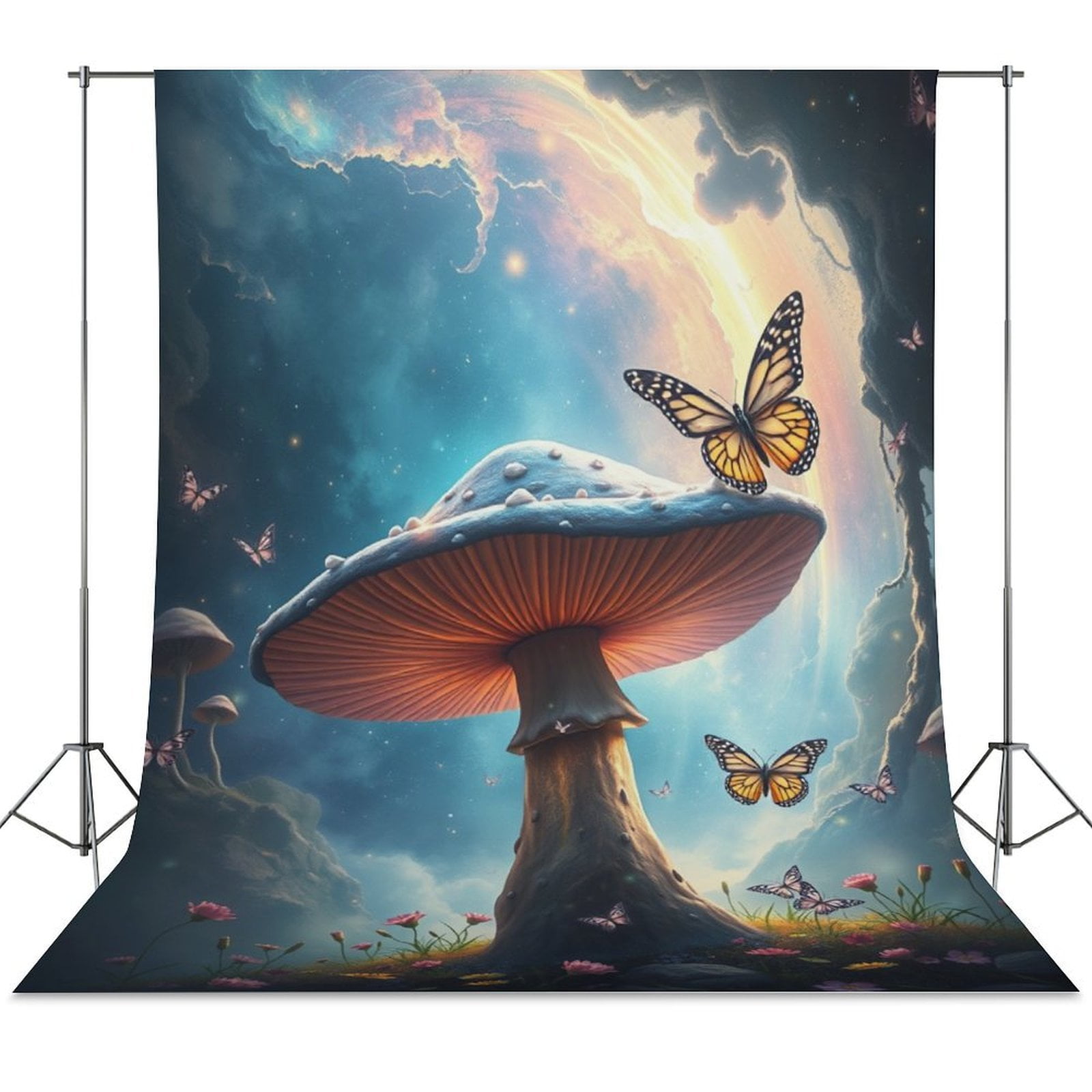 Giant Mushroom Fantasy Scene Party Backdrop Birthday Decoration ...