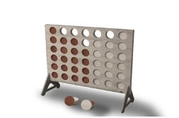 Giant Natural Wood Connect 4 / 4 In A Row / 4 To Score - Plain Premium ...