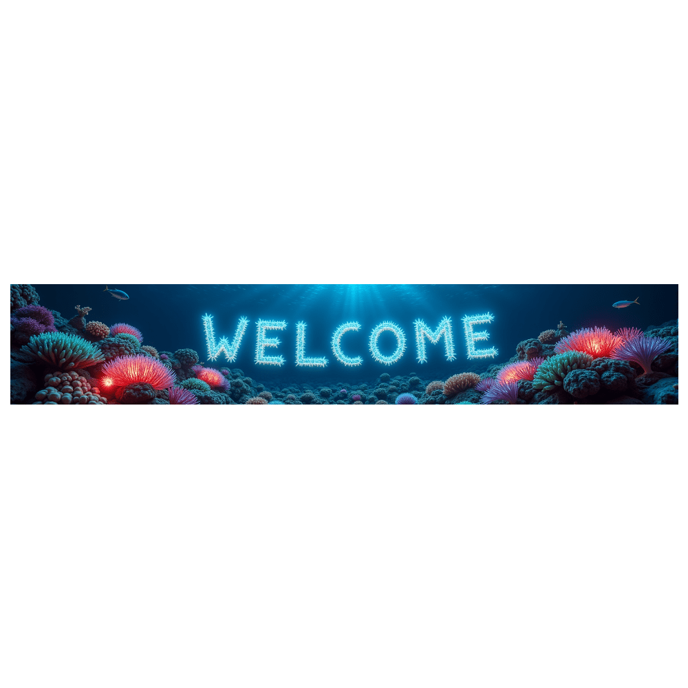 Giant Neon Welcome Banner Party Backdrop Background for Festival ...