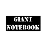 Giant Notebook: Five Hundred Page Black/Stencil Font Cover Design ...