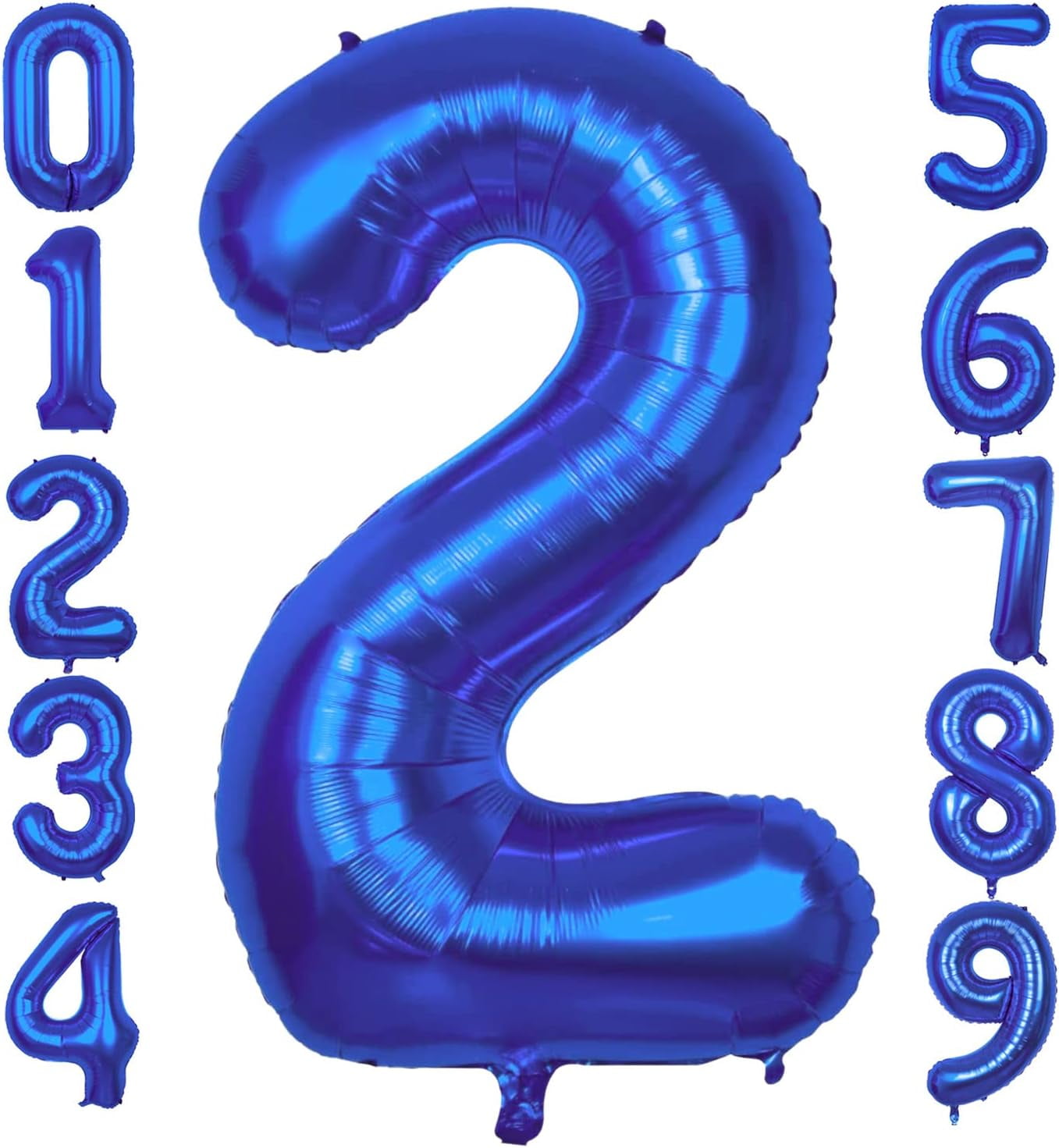 Giant Number 2 Balloon Navy Blue 40 Inch | Dark Blue Number 2 Balloon ...