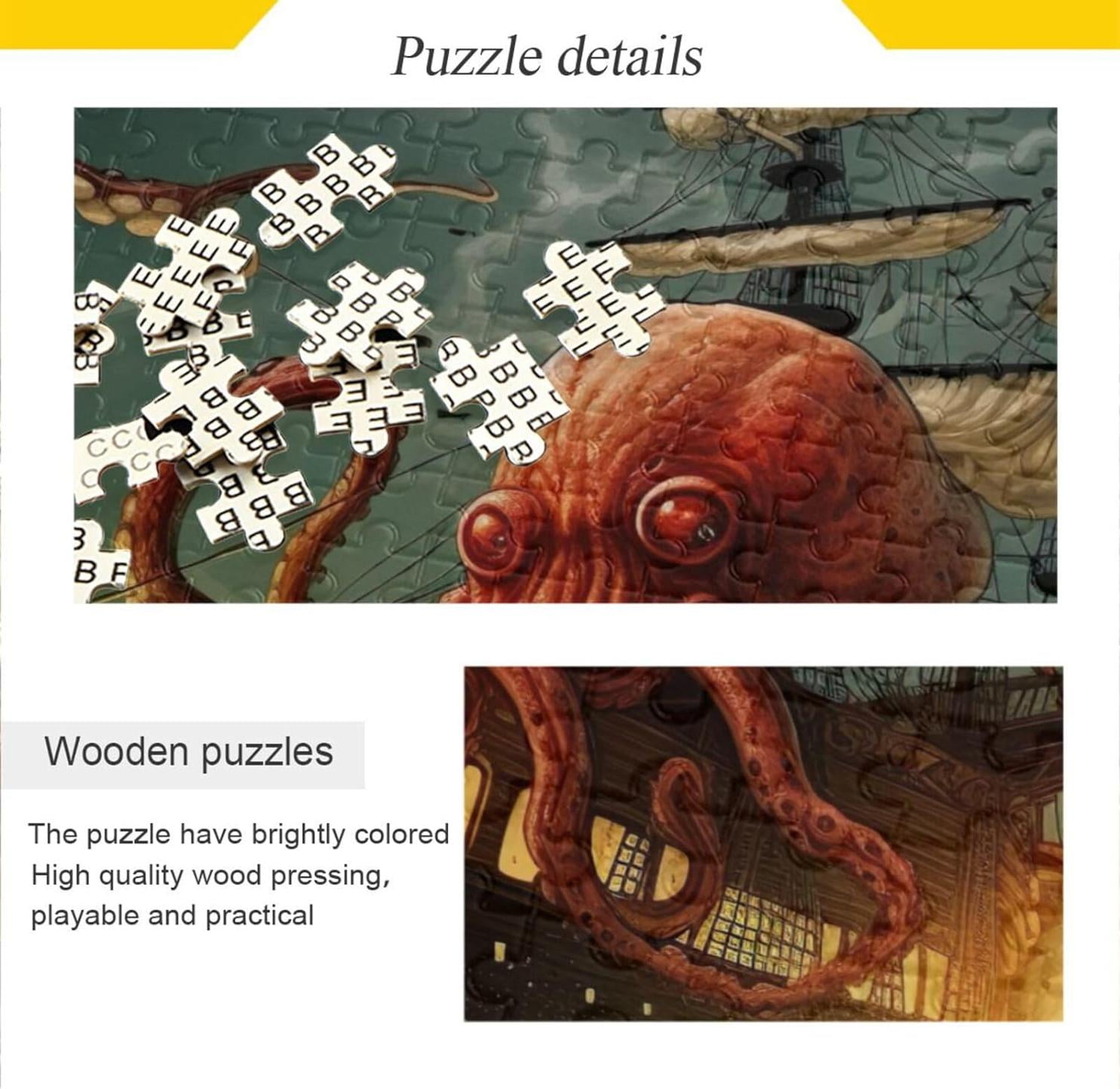 Giant Octopus Wooden Jigsaw Puzzles, Intellectual Entertainment ...