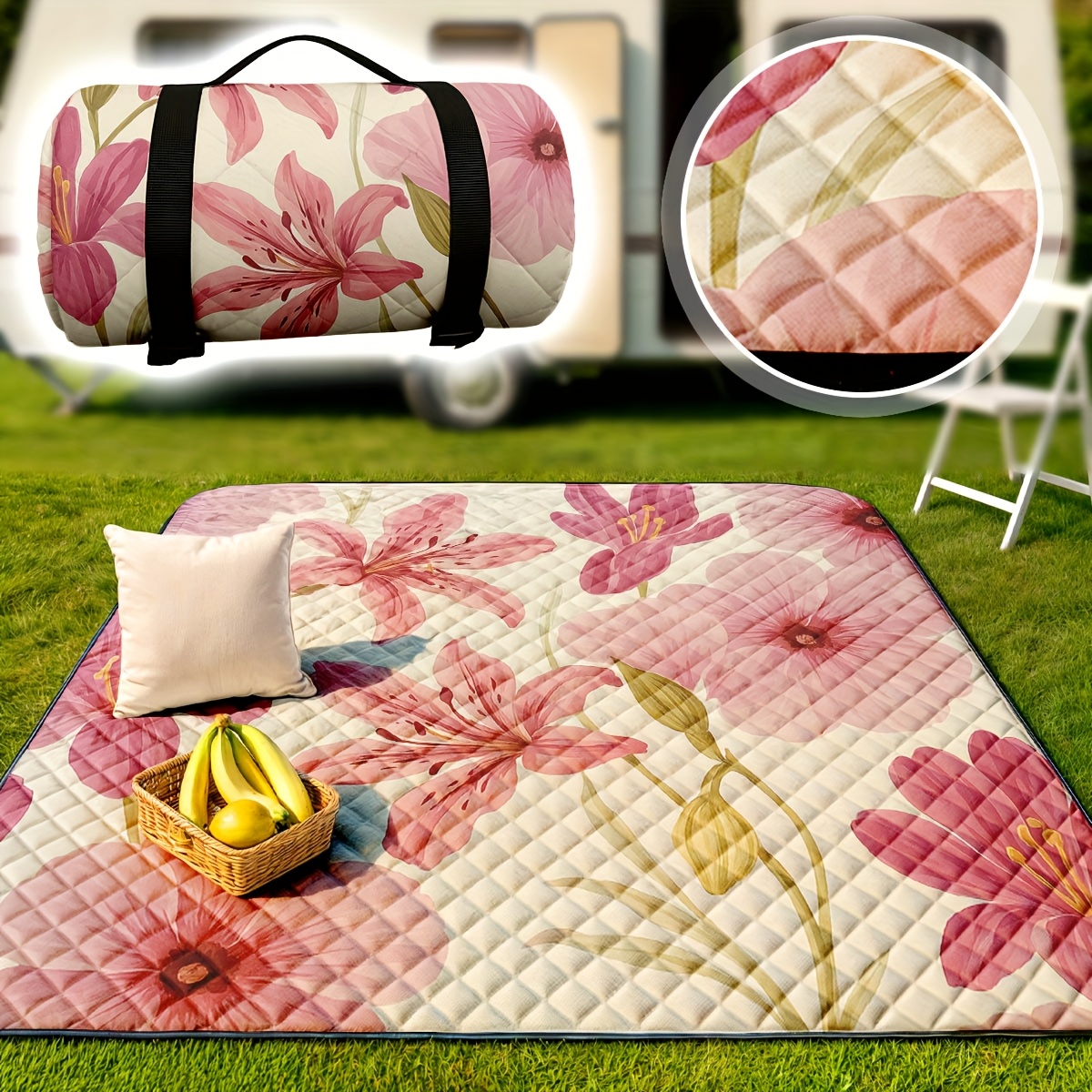 Giant Outdoor Picnic Blanket - Extra Large Heavy Duty Mat with Soft ...