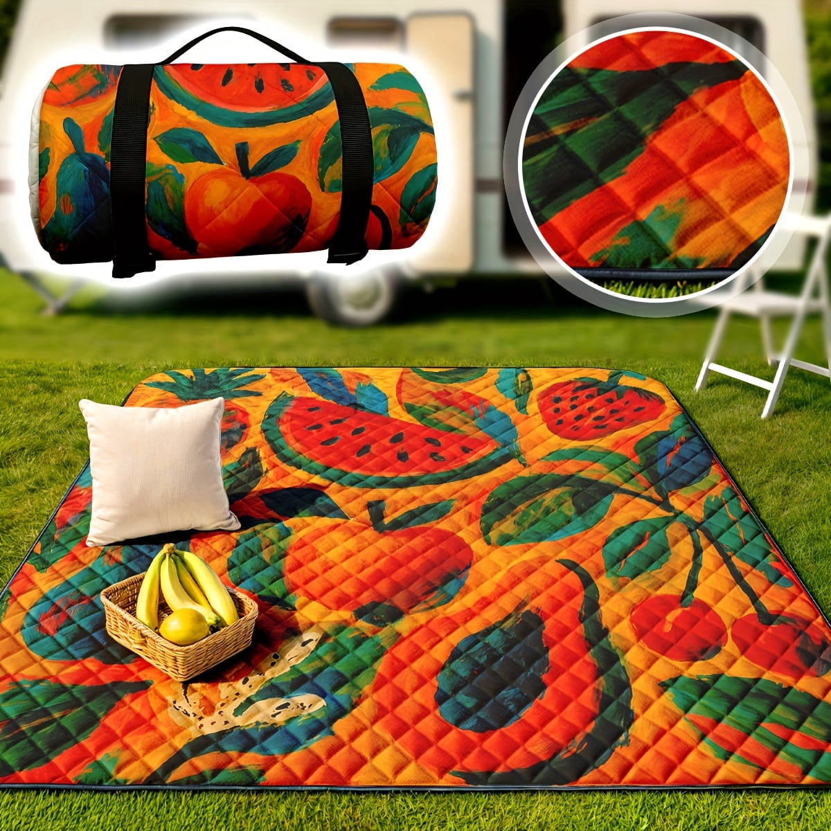 Giant Outdoor Picnic Blanket - Extra Large Heavy Duty Mat with Soft ...
