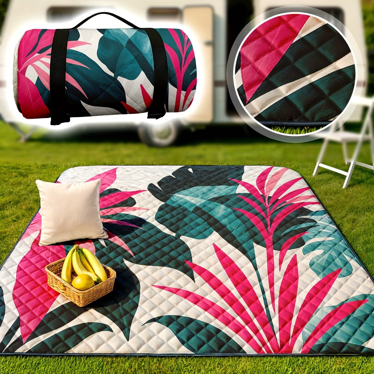 Giant Outdoor Picnic Blanket - Extra Large Heavy Duty Mat with Soft ...