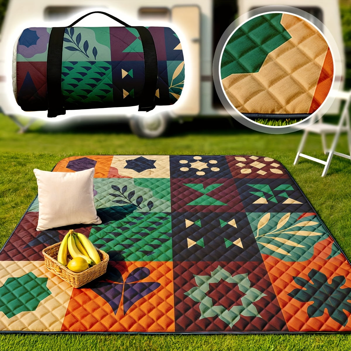 Giant Outdoor Picnic Blanket - Extra Large Heavy Duty Mat with Soft ...