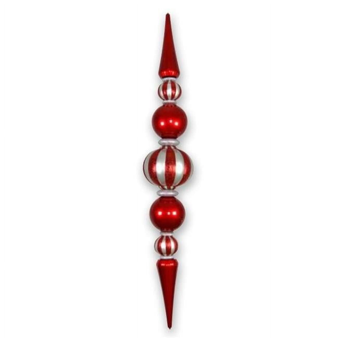 Giant Oversized Shatterproof Finial Ornament, Red & Silver - Walmart.com